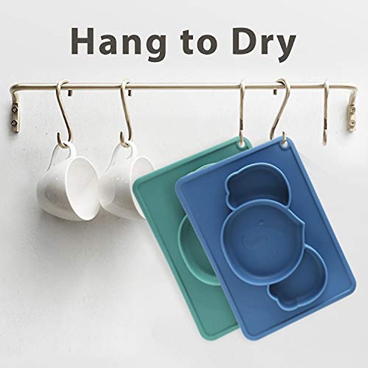 Silicone Baby Suction Plate, Non-Slip Feeding Placemat for Babies Infants Toddlers Kids Dishes, Stick to High Chair Trays and Table,Microwave Dishwasher Safe (Cute Koala, Baby Green)