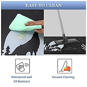 Hoikwo Wolf Decor Anti-Fatigue Comfort Kitchen mat for Standing, Kitchen Decor Wolf Gift Rugs and Mats for Men