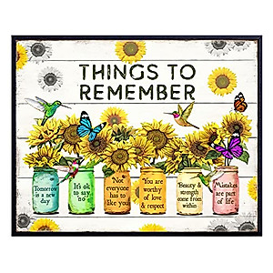 Positive Inspirational Empowerment Wall Art - Motivational Affirmations Wall Art & Decor - Personal Growth Positive Quotes Wall Decor Poster - Boho-chic Motivation Encouragement Gift for Women 8x10