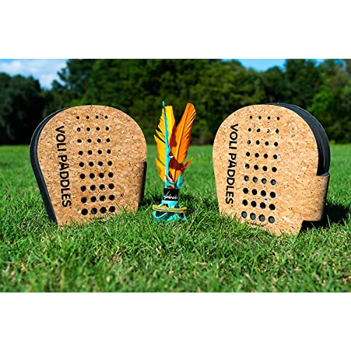 Waboba VOLI Paddle Game - Rethink Your Outdoor Game – Backyard Set Includes: 2 Wearable Paddles and 1 Oversized Shuttlecock
