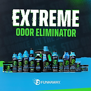 FunkAway Sport Aerosol Spray, 3.4 oz | The Extreme Odor Eliminator | Refresh Shoes and Sports Gear | For Stuff You Can’t Put In The Wash, Black (FASA3.4)