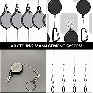 Hemobllo 40pcs VR Cable Management Professional Virtual Reality Ceiling Wire Management Retractable Pulley System for VR Cable Accessories