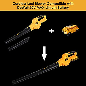 Mellif Cordless Leaf Blower for Dewalt 20V Max Battery, Handheld Electric Power Leaf Blower for Lawn Care & Yard Cleaning(Battery Not Included)