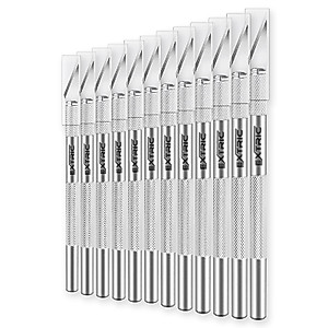 Exacto Knife 12 Metal Craft Knife, Heavy Duty Hobby Knife Exacto Knife Set Number 11 Blade Precision Knife for Moroccan Decor, Cutting and Crafting