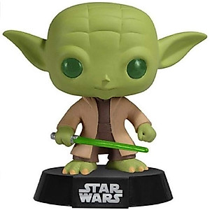 Funko Pop! Star Wars: Master Jedi Yoda with Lightsaber #02 Vinyl Bobble-Head Figure (Bundled with Pop Box Protector Case)