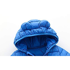 CECORC Winter Coats for Kids with Hoods (Padded) Light Puffer Jacket for Outdoor Warmth, Travel, Snow Play | Girls, Boys | Baby, Infants, Toddlers,18-24-30 Months, 2T, Blue