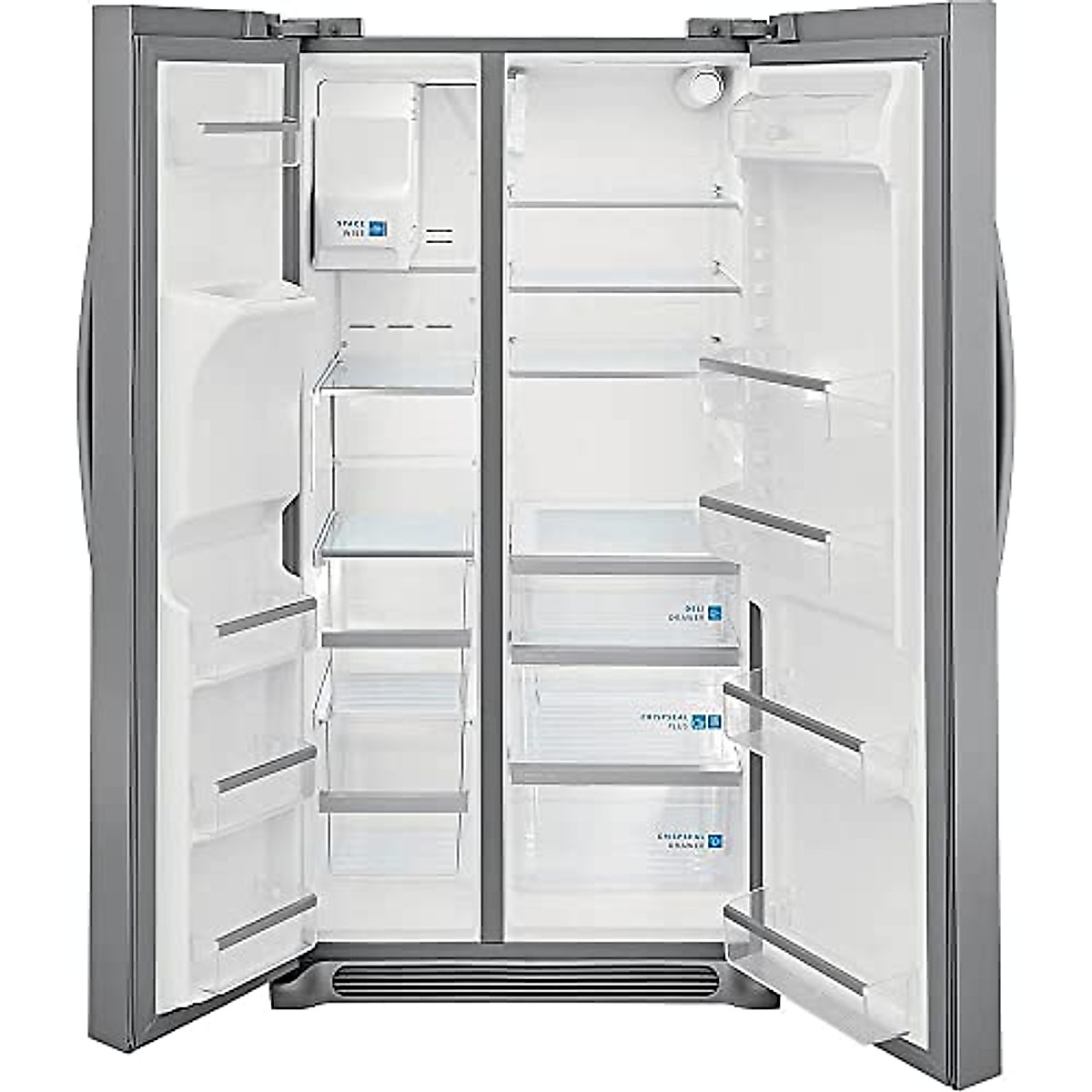 Frigidaire GRSS2652AF 36" Gallery Series Freestanding Side by Side Refrigerator with 25.6 cu. ft. Capacity, 3 Glass Shelves, Crisper Drawer, Ice Maker, Energy Star Certified in Stainless Steel