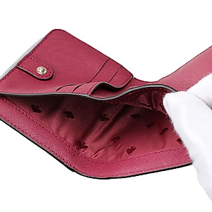 kate spade new york Eva Exotic Snake L-Zip Small Bifold Wallet (Grey, Black, Creme)