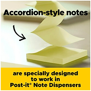Post-it Pop-up Notes 3x3 in, 6 Pads, America's’s #1 Favorite Sticky Notes, Canary Yellow, Clean Removal, Recyclable (R330-YW6PK)