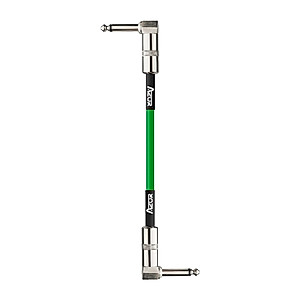 AZOR Guitar Patch Cables Right Angle,12 cm Instrument Cables for Guitar Bass Effect Pedals 6 Pack (Multicolored)