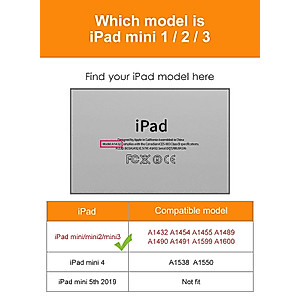 DTTO for iPad Mini 1 2 3 Case, Premium Leather Folio Stand Cover Case with Multi-Angle Viewing and Auto Wake-Sleep Function, Front Pocket for iPad Mini 1/Mini 2/Mini 3 - Brown