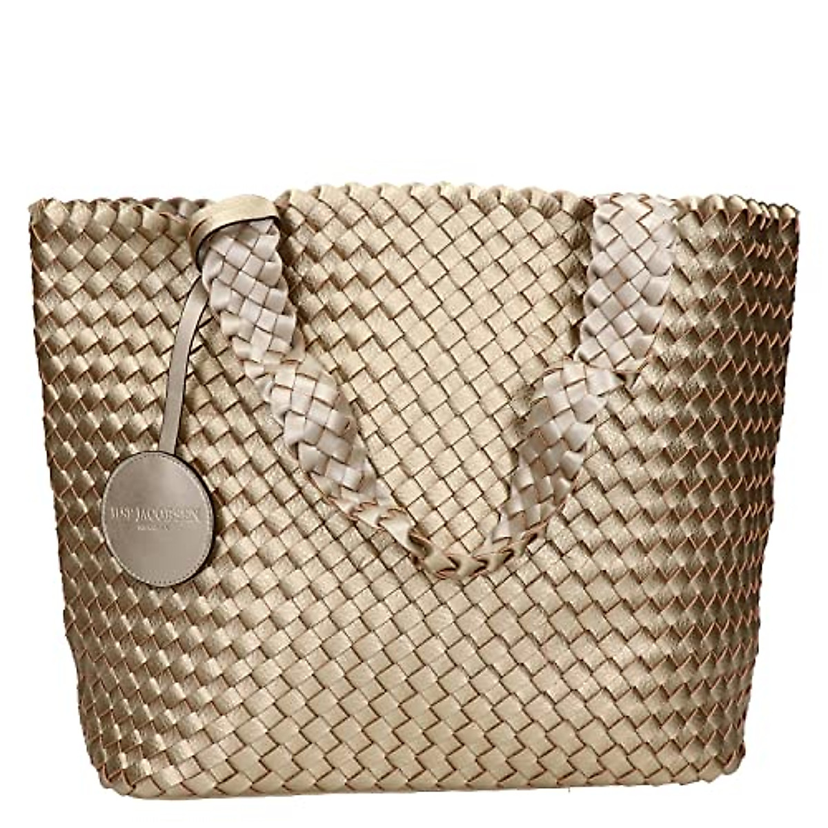 ILSE JACOBSEN HORNBAEK Woven Tote Bag08 |Platin-Silver