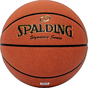 Spalding Signature Series Autograph Basketball, Faux Leather, 23.2"L x 23"W x 24.8"H