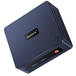 Beelink Mini PC S Intel 11th Gen 4-Cores N5095, Mini Desktop Computer 8GB DDR4 RAM 256GB SSD, Dual HDMI, WiFi 4K UHD/Gigabit Ethernet/BT4.0/Linux PC(Ubuntu)/HTPC/Family-NAS