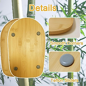 Bamboo Mixer Slider Mat for Kitchen Aid Stand Mixer 4.5-5 Qt, Countertop Mixers Accessories and Attachments, Mixer Mover Sliding Tray Pad for Kitchen Appliances