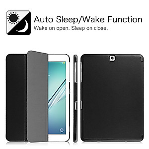 Fintie Slim Shell Case for Samsung Galaxy Tab S2 9.7 - Ultra Lightweight Protective Stand Cover with Auto Sleep/Wake Feature for Samsung Galaxy Tab S2 9.7 Inch Tablet, Black