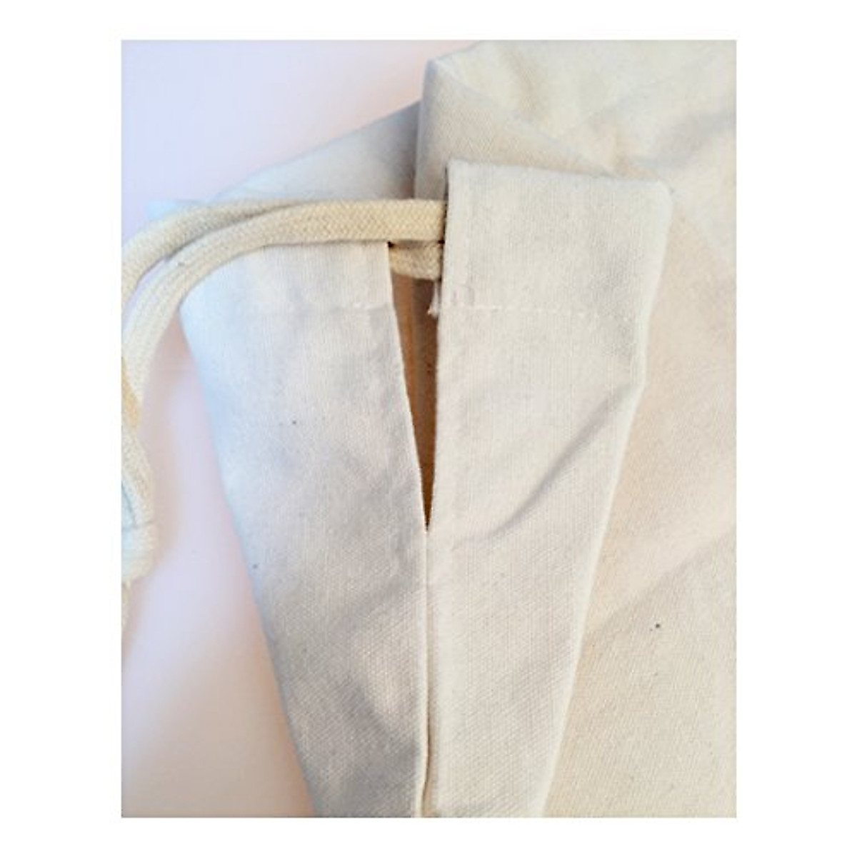 Mikayoo Canvas Laundry Bag with Drawstring 100% Made by Cotton Sorting Storage Bag Reusable and Recycling Bag Household Organizer 19" x 27"(Set of 1)