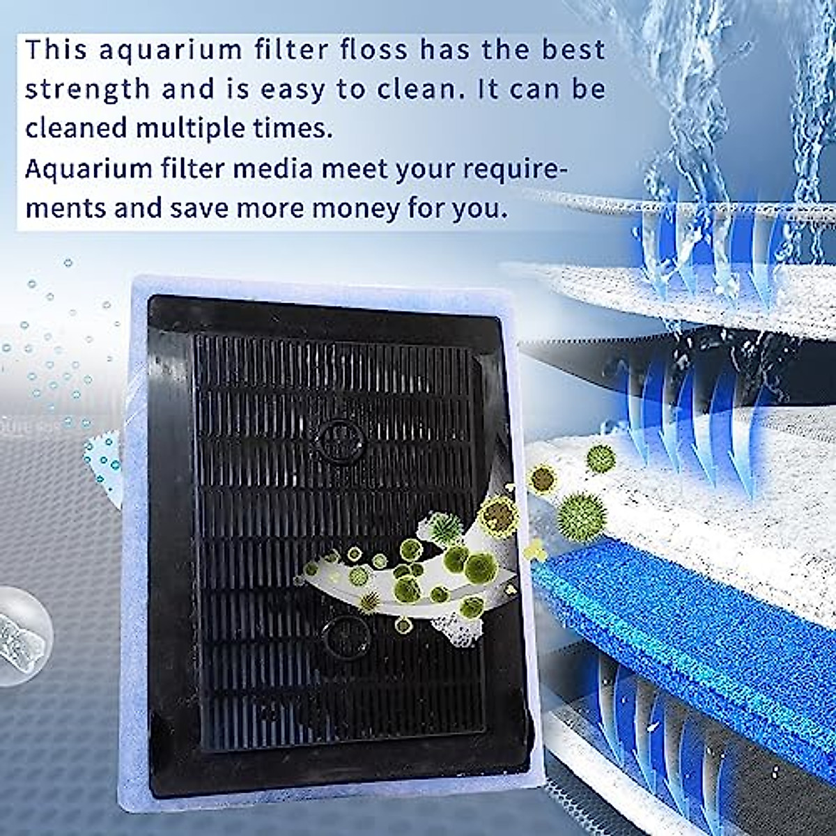 10-20 Gallon Aquarium Filters EZ-Change #2 Filter Cartridge fit Aquarium Filter Cartridge 10 to 20 Power, for Healthier Fish (6 Pcs)