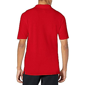 Hanes mens X-Temp Performance Polo Shirt,Deep Red,X-Large