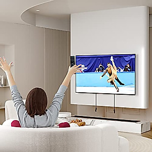 HOME VISION TV Wall Mount Fixed, Low Profile TV Mount, Wall Mount TV Bracket for Most 26-55 inch TVs with Max VESA 400X400mm up to 99lbs Fits 16'' Wood Studs, Quick Release Lock