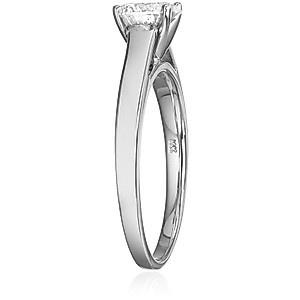 14k White Gold Round Cathedral Solitaire Diamond Ring (1/2 cttw, H-I Color, I2-I3 Clarity), Size 7