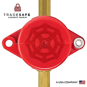 TRADESAFE Gate Valve Lockout - 2 Pack Valve Lockout Device for 1 inch to 2-1/2 inch Diameter Valve Handles, OSHA Compliant Lockout Tagout Valve for Professional and Industrial Use