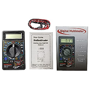 7 Function Digital Multimeter AC DC Voltage Resistance Current Transistor Diode Audible Continuity Buzzer and Square Wave Output