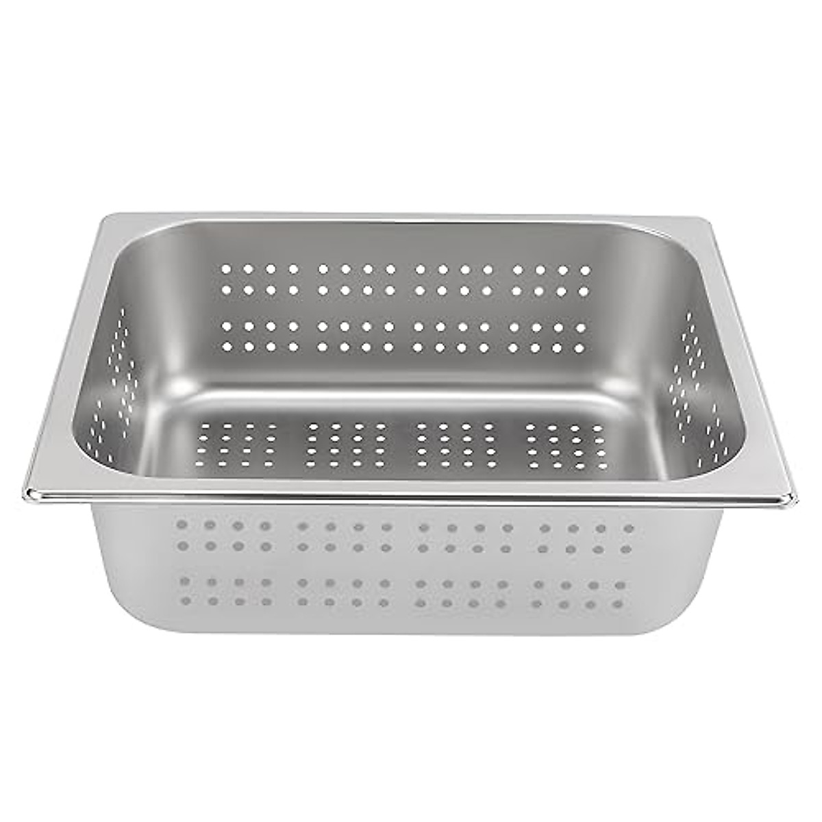 3 Pack Full Size Hotel Pan with Lid Set,1/2 Size 4 Inch,6 Inch Full Size Pan Perforated Steam Pan Steam Table Pan Cover Restaurant Supplies for Kitchen, Steam Table Tray