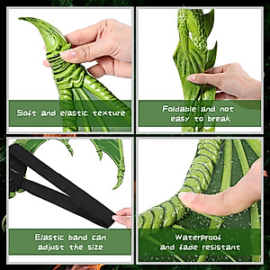 Halloween Dragon Costume Wing Dinosaur Tail Mask Dragon Cosplay Dinosaur Costume Set for Kids Children (Green)