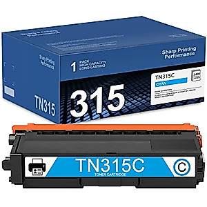 EAXIUCE (Cyan, 1-Pack) Compatible High Yield TN315 TN315C Toner Cartridge Replacement for Brother HL-4150CDN 4140CW 4570CDW 4570CDWT MFC-9640CDN 9650CDW 9970CDW Printer by PALLAEAXIUCEMTONER