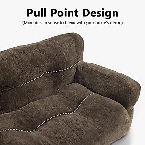 MCombo Pet Couch Sofa Bed Dog Bed for Small Medium Dogs, Fabric Dog Couch Puppy Sleeping Bed Indoor 43.3" x 26.0" x 19.3", 0374 (Mocha)