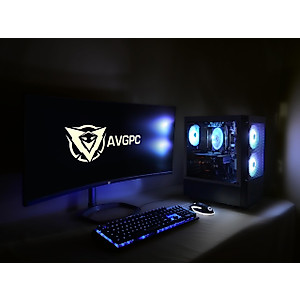 AVGPC Max Gaming PC - AMD RYZEN 5 5600G 6-Core 4.4 GHz Max Boost, 16GB 3200Mhz DDR4, RTX 4060 8GB, 1TB M.2 NVME SSD, MAX Case, Windows 11, WiFi/AC
