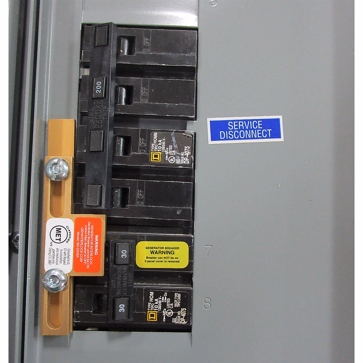 SD-200SA Square D Generator Interlock Kit for Homeline Meter Main 150 or 200 amp Breaker