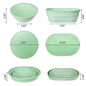 Doe~Dough Silicon Non-Stick Bread Proofing Basket, Collapsible Washable Baking Bowl, Ideal Gift for Bakers (Oval)