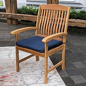 Cambridge Casual Caterina Teak Wood 6-Piece Outdoor Dining Set with Navy Cushion