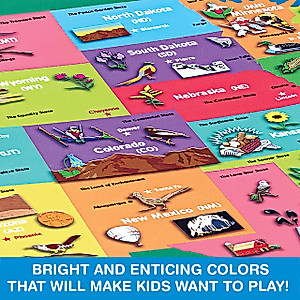 Game Zone Great States - Fun and Educational Geography Game for Ages 7+ - An Engaging Way to Learn about the 50 States with Friends and Family