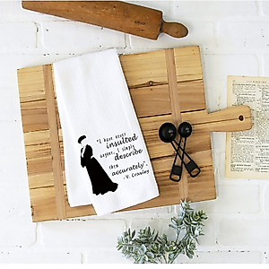 WCGXKO V. Crawley Quote Inspired Kitchen Decor Housewarming Gift for Fans Lady Violet Feminist Gift (Them accurately Towel)