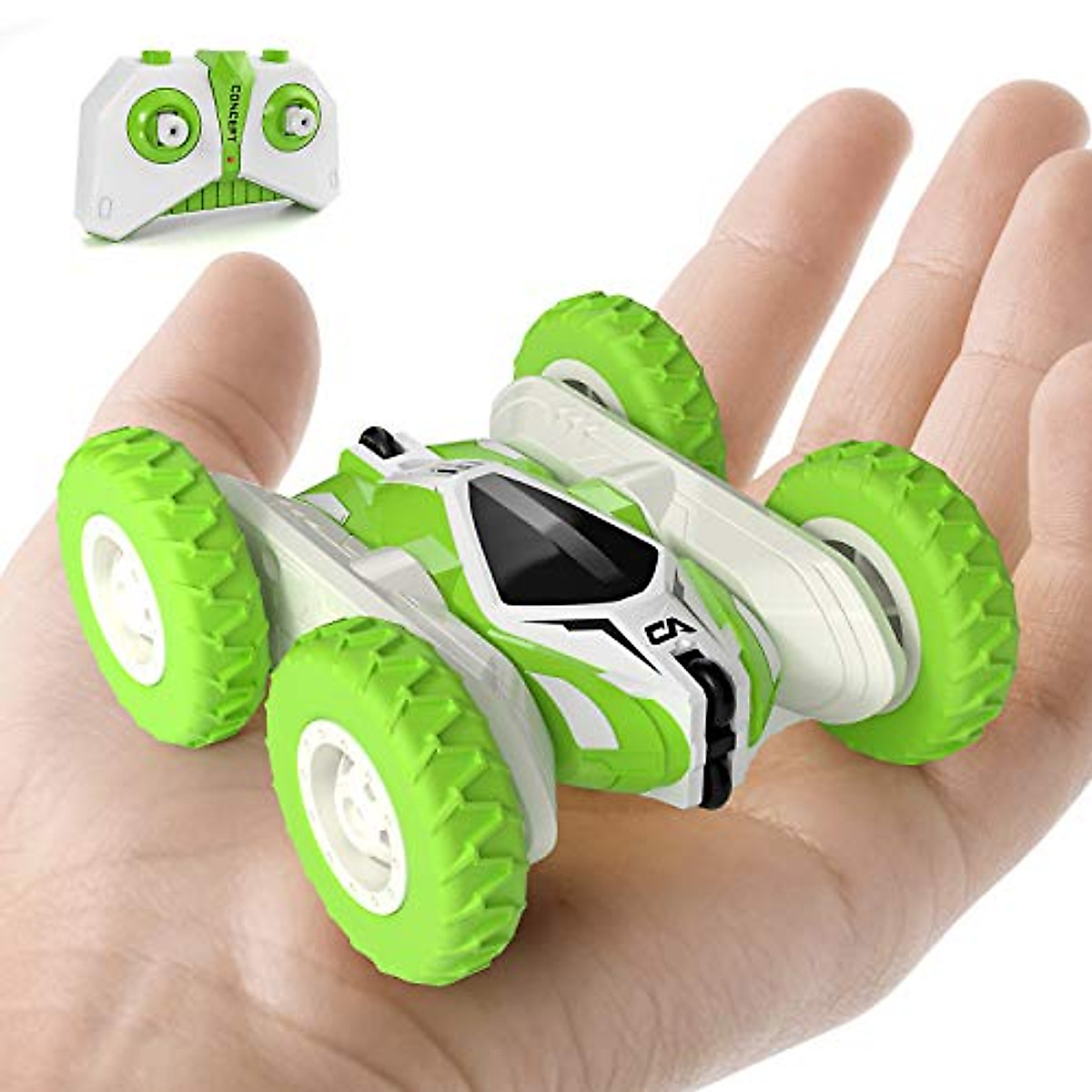 Tecnock Remote Control Car RC Cars for Kids,4WD 2.4Ghz Remote Control Toys,Double Sided Flips 360°Rotating RC Stunt Car, Toy for 5 6 7 8 Year Old Boys Girls
