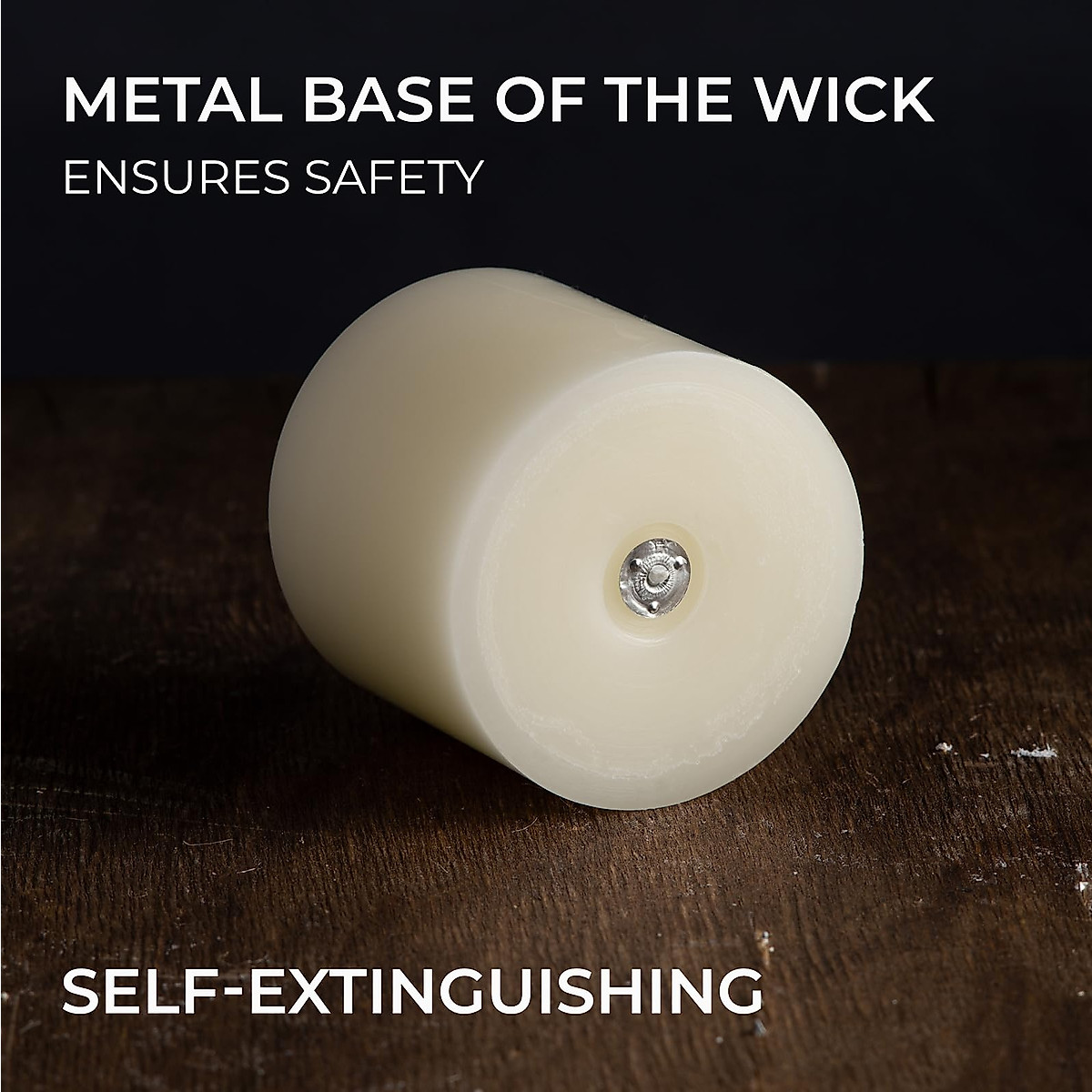 CANDWAX 3x6 Pillar Candles Set of 3 - Ivory Large Pillar Candles Long Burning Perfect for Any Occasion - Cylinder Candles Unscented Long Burning