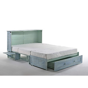 Night & Day Furniture Murphy Cabinet Convertible Bed - Queen Size-with Tri-Fold Premium Memory Foam Mattress (Skye)