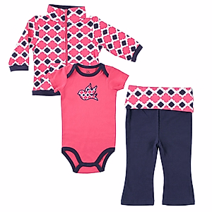 Yoga Sprout Unisex Baby Cotton Hoodie, Bodysuit or Tee Top, and Pant, Girl Bird, 18-24 Months