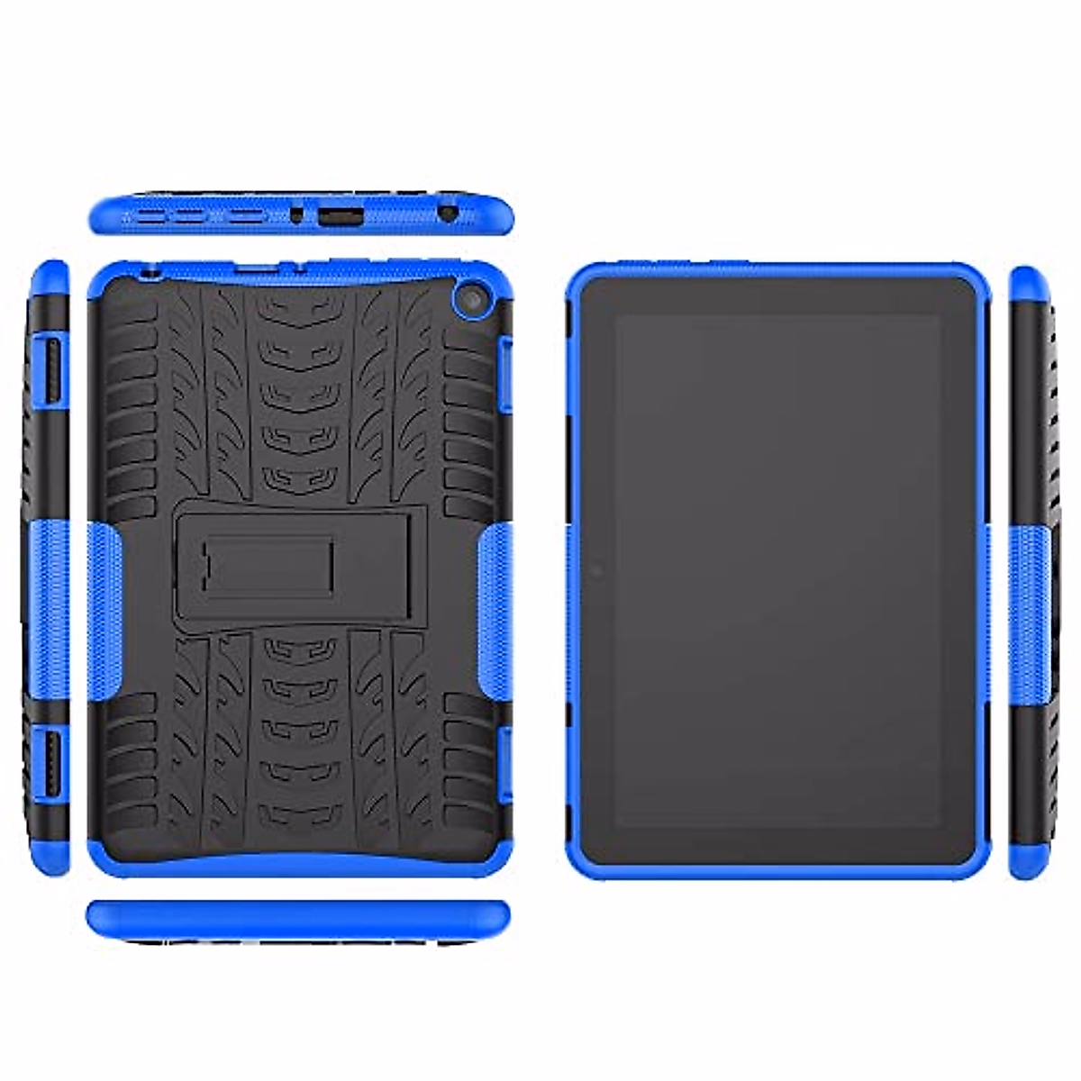 Boskin for Kindle Fire hd 8 case Fire hd 8 Plus case 2020 Release 10th Generation,Shockproof Kickstand Cover (Blue)