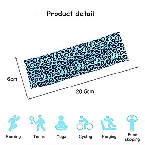 DRESBE Boho Yoga Headbands Leopard Print Hair Bands Stretchy Head Wraps Elastic Hair Accessories for Women and Girls(Pack of 4)