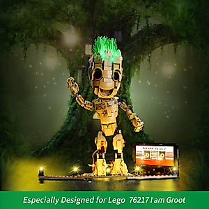 Rorliny LED Light Kit for Lego Marvel I am Groot 76217 Building Toy, Lighting Set Compatible with Lego 76217 (Lights Only, No Lego Models)