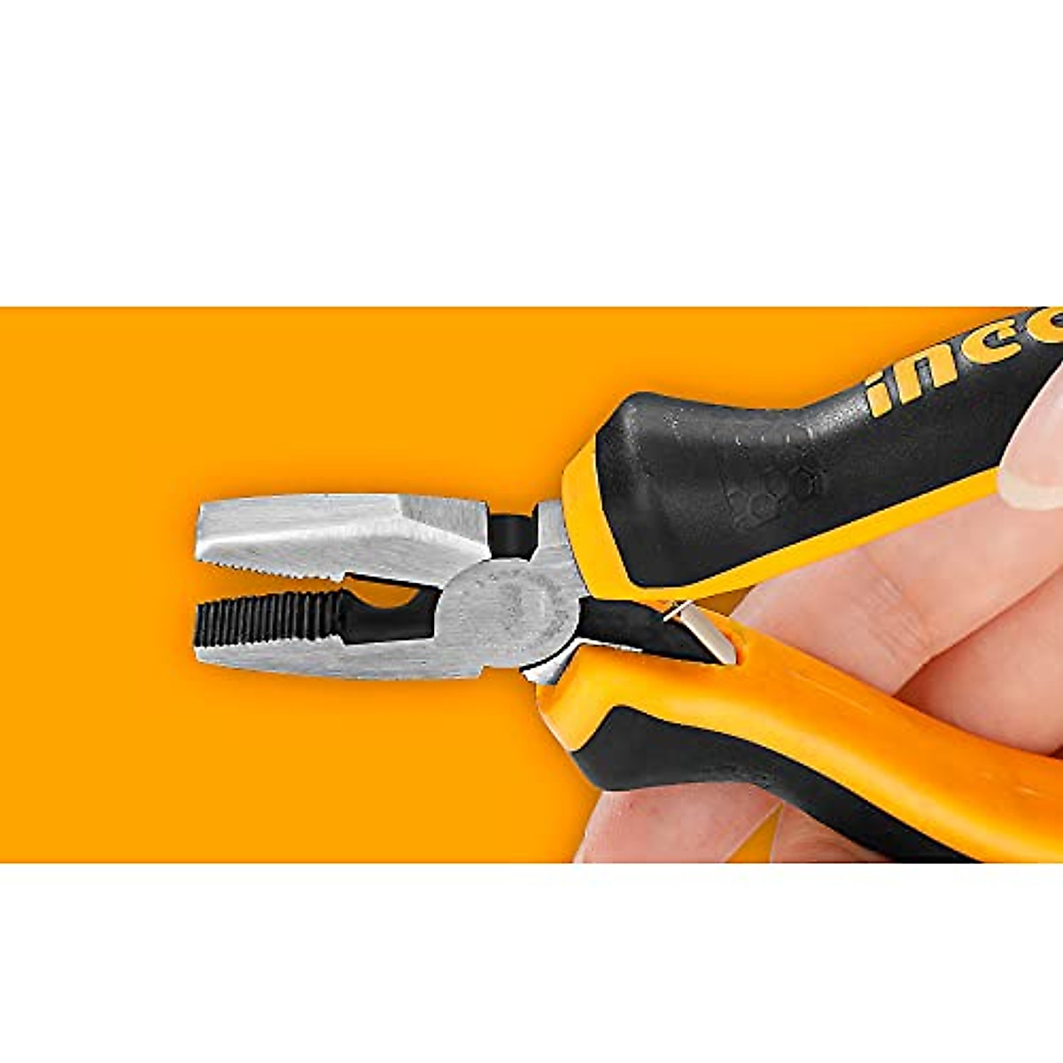 INGCO 6pcs Mini Plier Set, Including 4.5 Inch Combination Pliers, Diagonal Cutting pliers, Needle Nose Pliers, Long Nose Pliers, Flat Nose Pliers, End Cutting Pliers HMPS06115