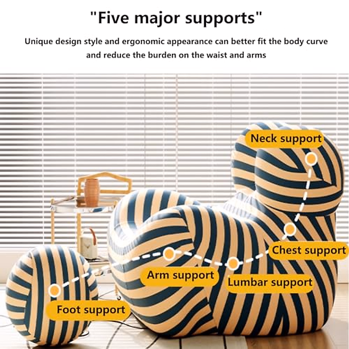 ESRADA Mother's Arms Lazy Sofa Chair,Accent Comfy Arm Chair and Ottoman,No-wash Ice Silk Lazy Chair and Ball Footrest Stool Set,Leisure Sofa Reading Chair green-30 * 28inch