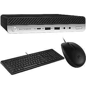 HP EliteDesk 800 G4 School & Business Mini Desktop (Intel i5-8500 6-Core, 16GB RAM, 2x4TB PCIe SSD (8TB), Intel UHD 630, USB 3.1, Display Port, Win 10 Pro) Refurbished (Renewed)