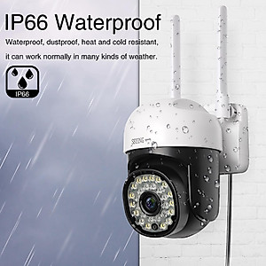 SSYING 2PCS Surveillance Outdoor Security Cameras, 5G/2.4G Wi-Fi Wireless 1080P Dome Home Cam with Phone App, 360°View Pan/Tilt, Color Night Vision, 2-Way Audio, IP66 Waterproof, Motion Detection