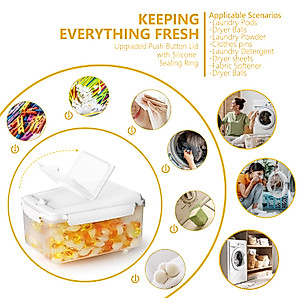 LivLab Mker Rice Storage Container 20 lbs - 15 lbs Airtight Flour Dispenser with Lids & wheel, BPA Free, kitchen organizers for Pet/Cat/Dog Food Storage Container (10 lbs), White