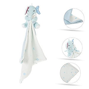 TOYANDONA Plush Comforter Towel Lovey Stuffed Animal Baby Security Infant Security Blanket Baby Snuggle Blanket Newborn Blankets Baby Soothing Towel Cute pp Cotton Animal Head